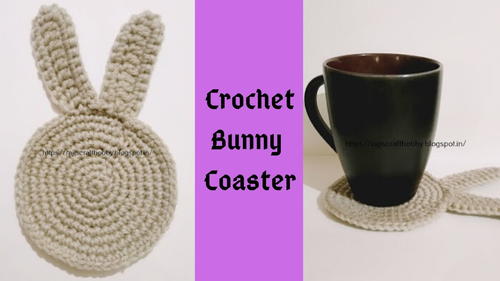 Crochet Bunny Coaster | AllFreeCrochet.com