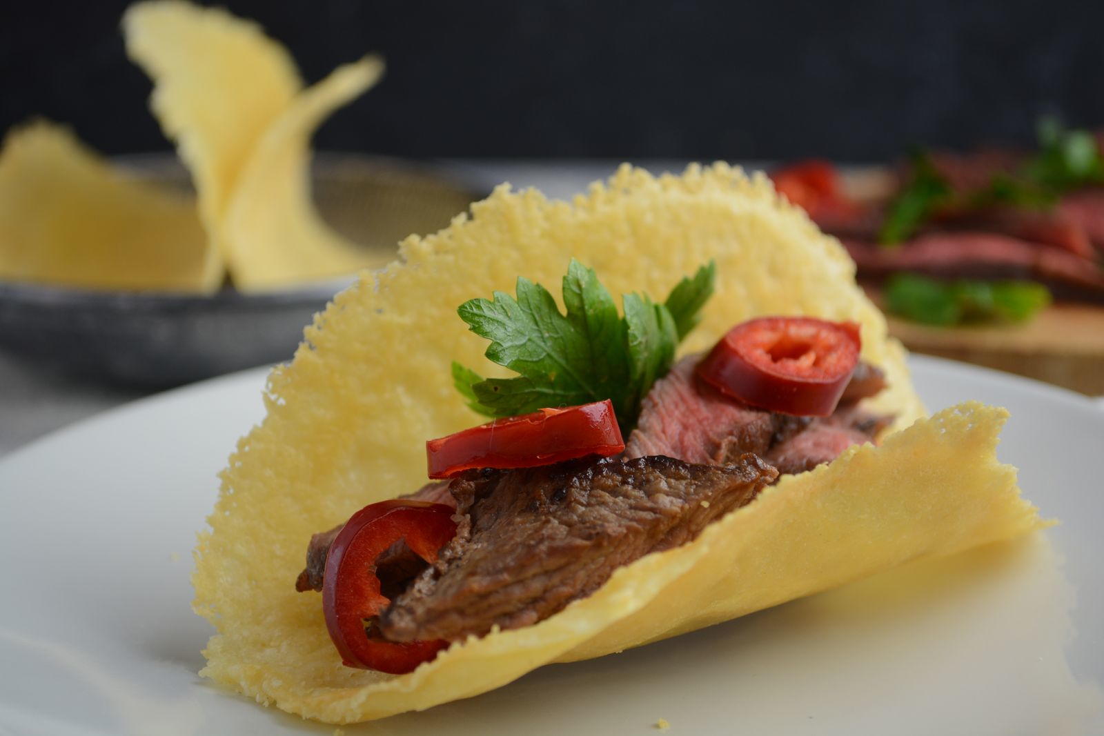 Beef Tacos With Parmesan Shells | RecipeLion.com