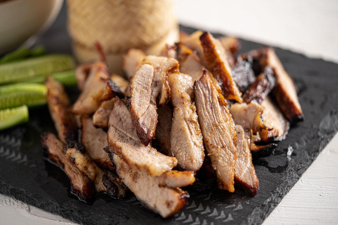 Thai Grilled Pork Neck (kor Moo Yang) | FaveHealthyRecipes.com