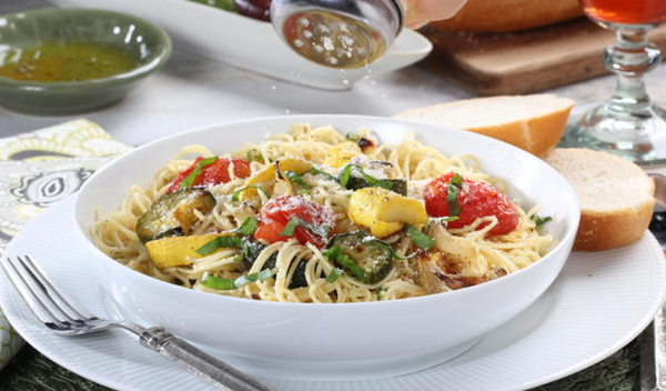 Fresh Garden Pasta Recipe | MrFood.com