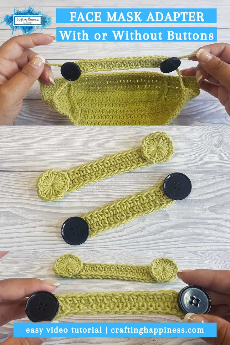Crochet Face Mask Adapter With Or Without Buttons | FaveCrafts.com