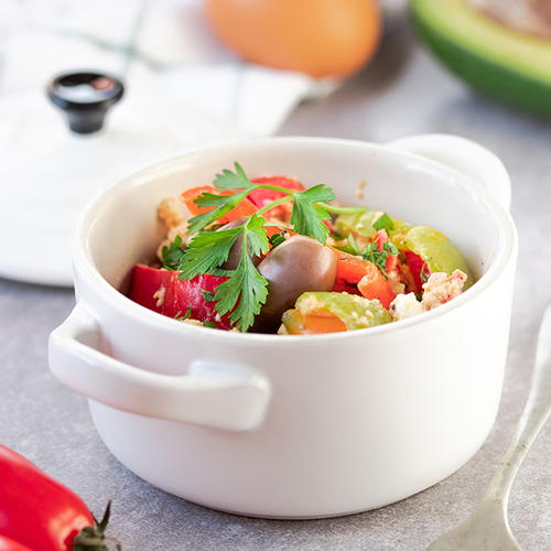 Mish Mash Or Bulgarian Egg Scramble | FaveHealthyRecipes.com