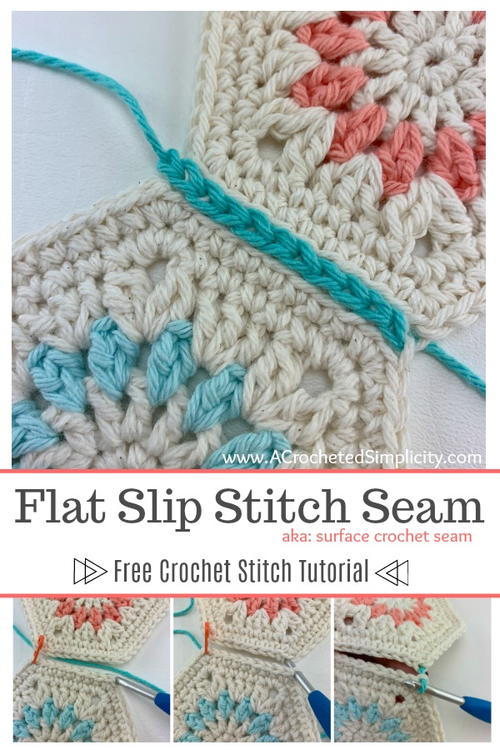 Flat Slip Stitch Seam | AllFreeCrochet.com