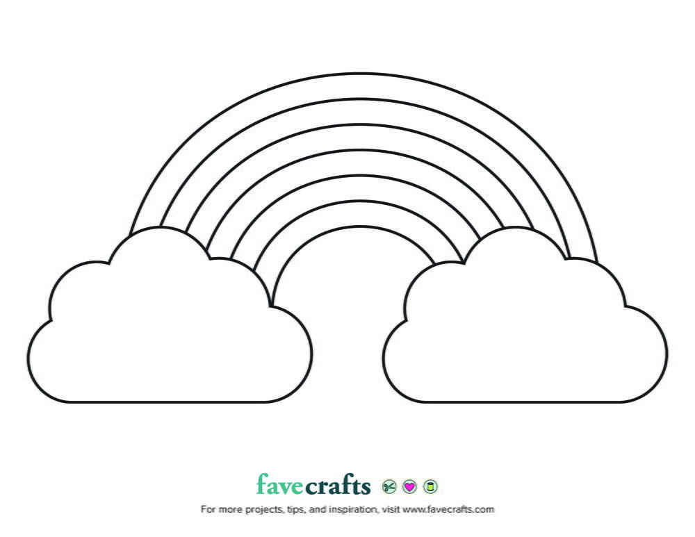 Printable Rainbow Coloring Page | FaveCrafts.com
