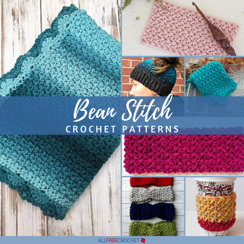 23 Bean Stitch Crochet Patterns | AllFreeCrochet.com