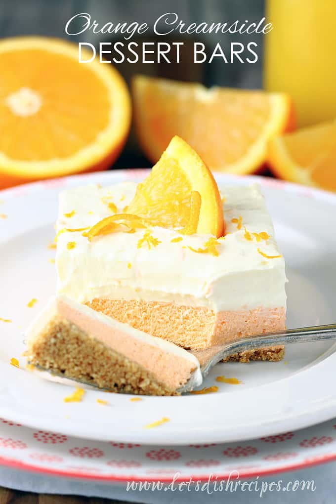 Orange Creamsicle Refrigerator Bars | RecipeLion.com