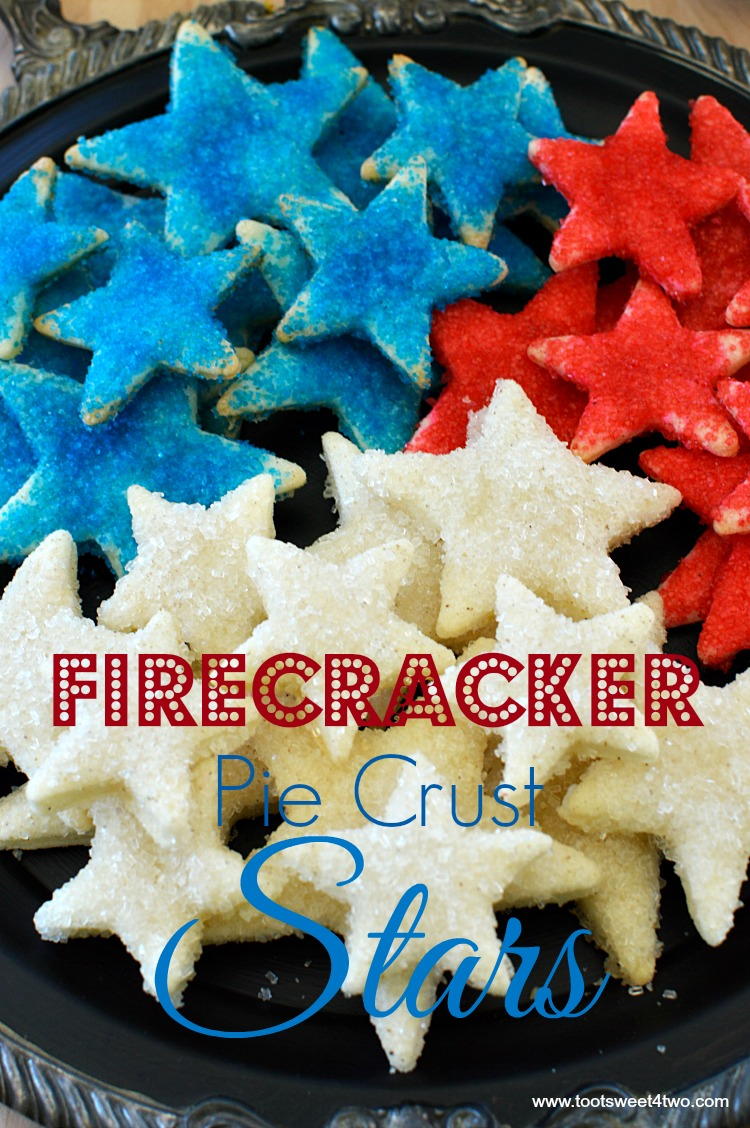 Sparkly Firecracker Pie Crust Stars | AllFreeHolidayCrafts.com