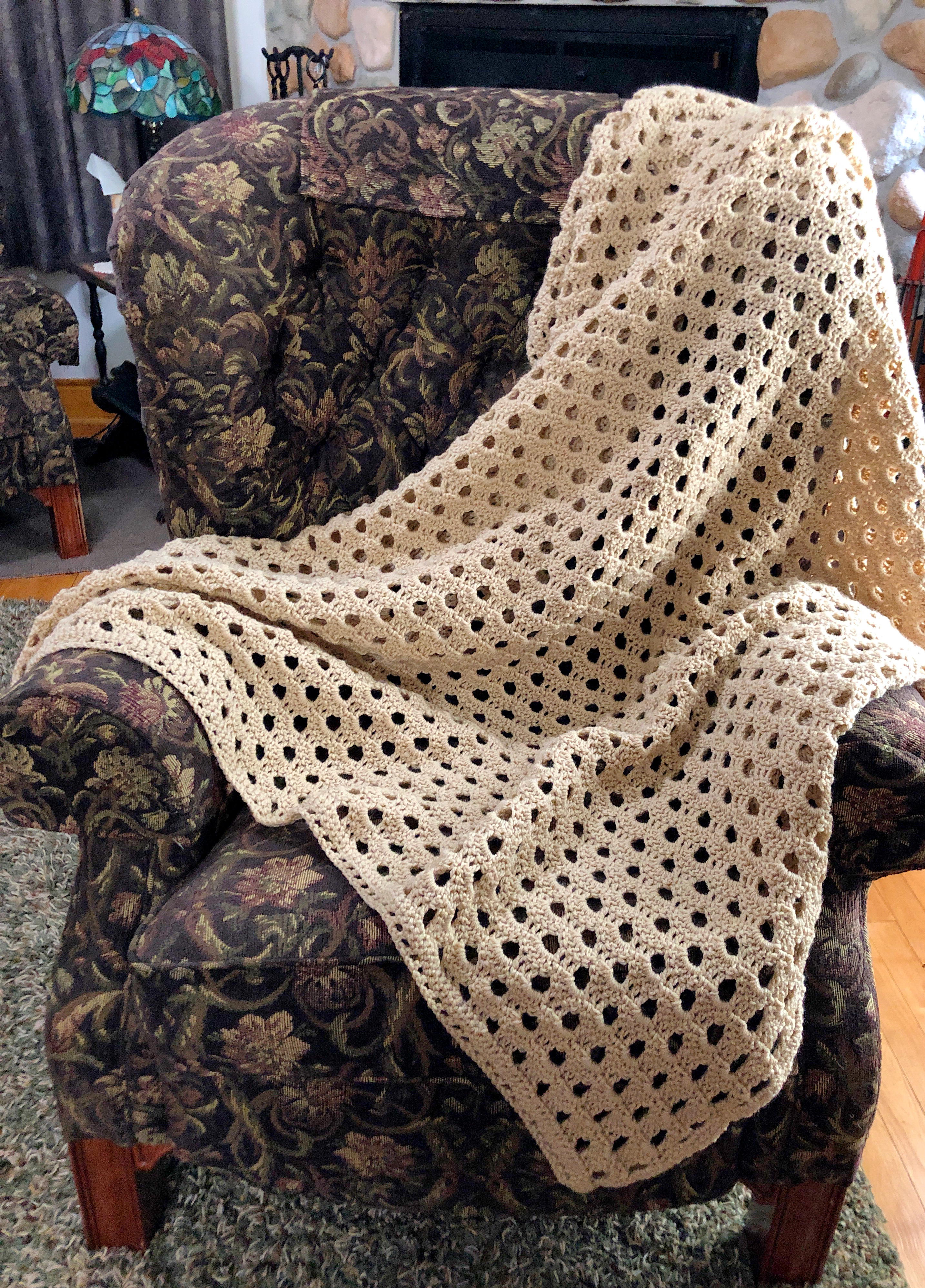 Classically Simple Crochet Shell Blanket | FaveCrafts.com