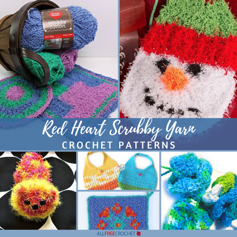 20+ Red Heart Scrubby Yarn Crochet Patterns | AllFreeCrochet.com