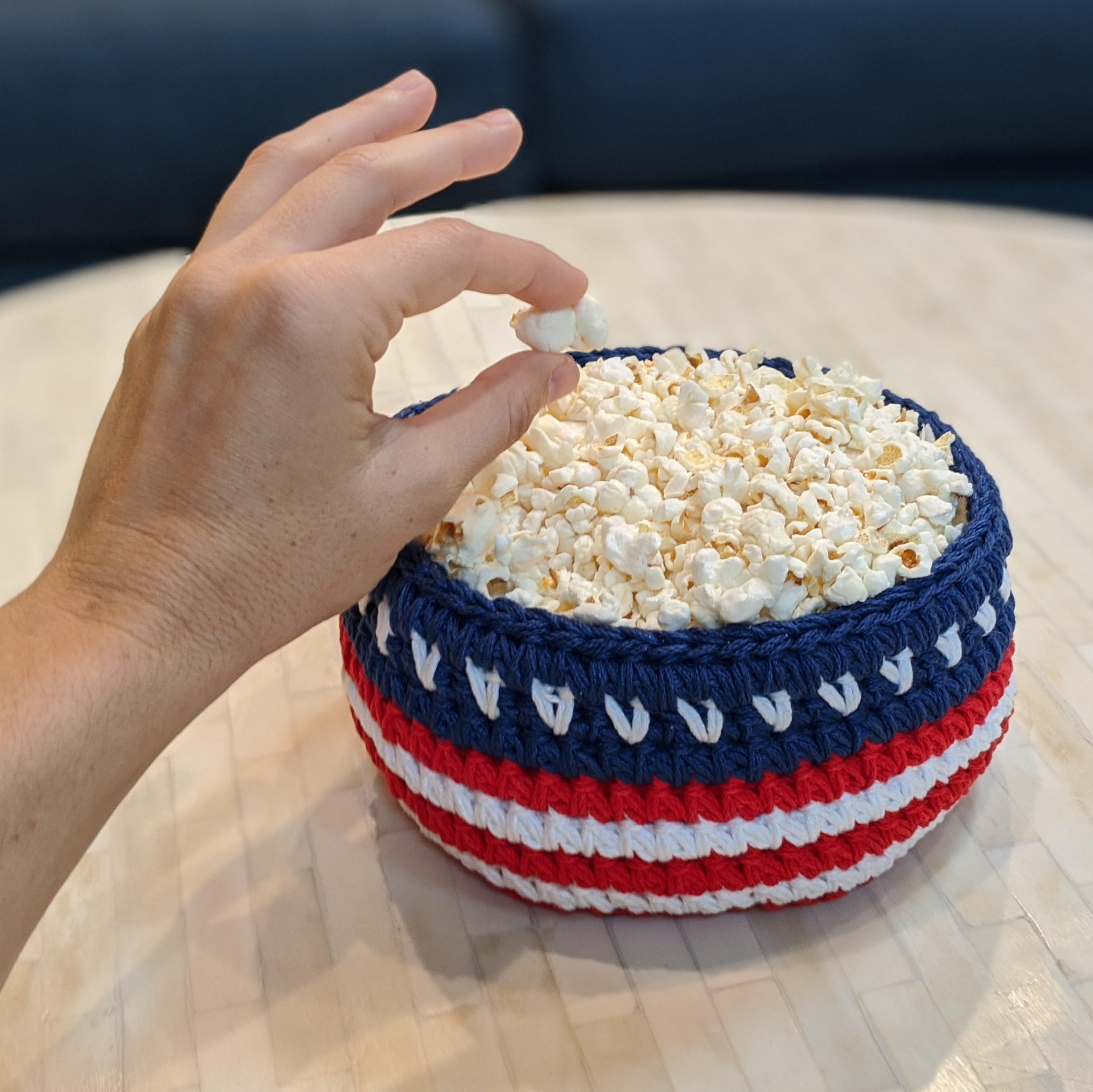 4th Of July Patriotic Basket | AllFreeCrochet.com