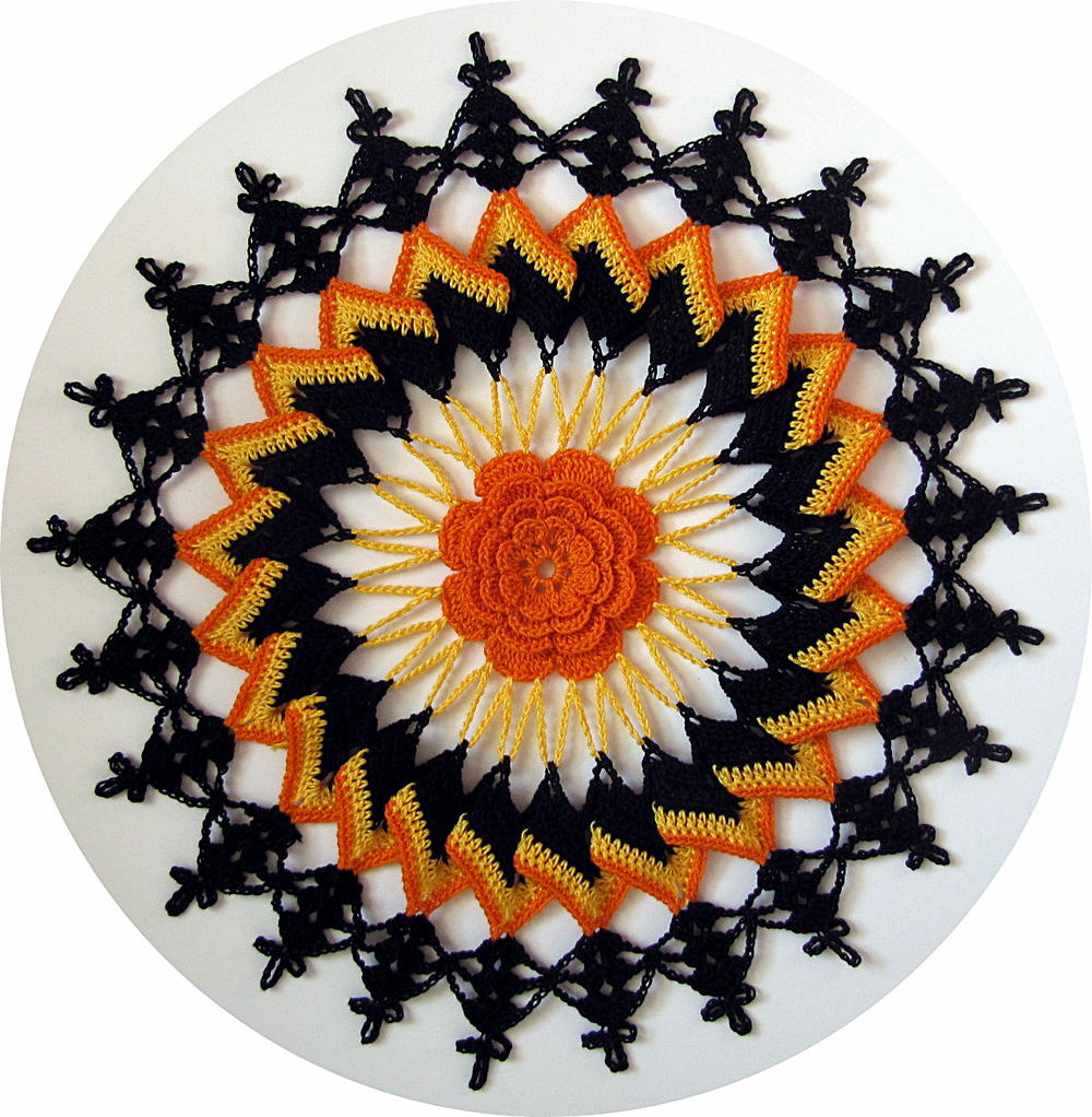 Stacked Shells Mini-Doily | AllFreeCrochet.com