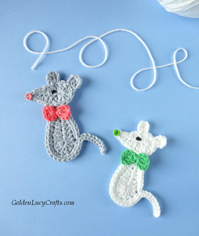 Crochet Mouse Applique | FaveCrafts.com