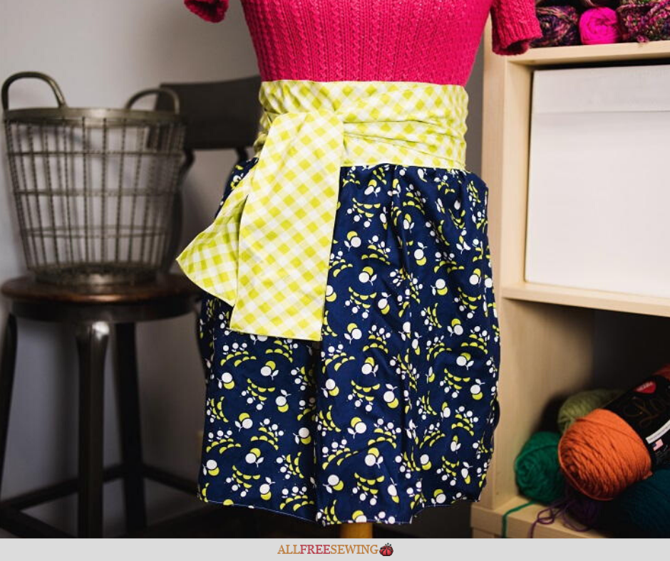 How to Sew a Half Apron (Tutorial) | AllFreeSewing.com