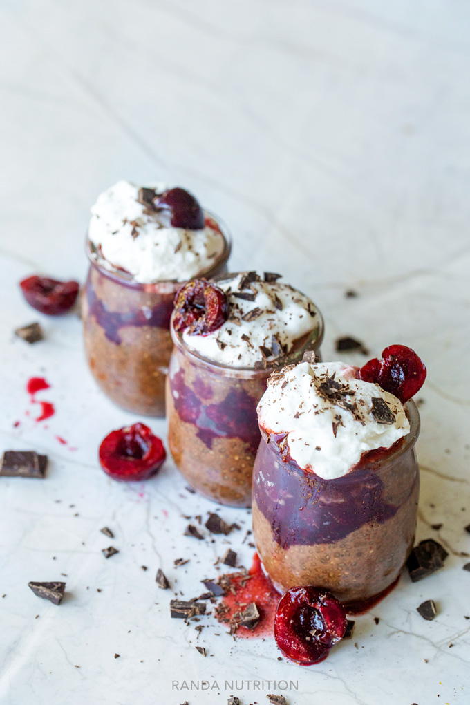 Black Forest Chia Seed Pudding | FaveHealthyRecipes.com