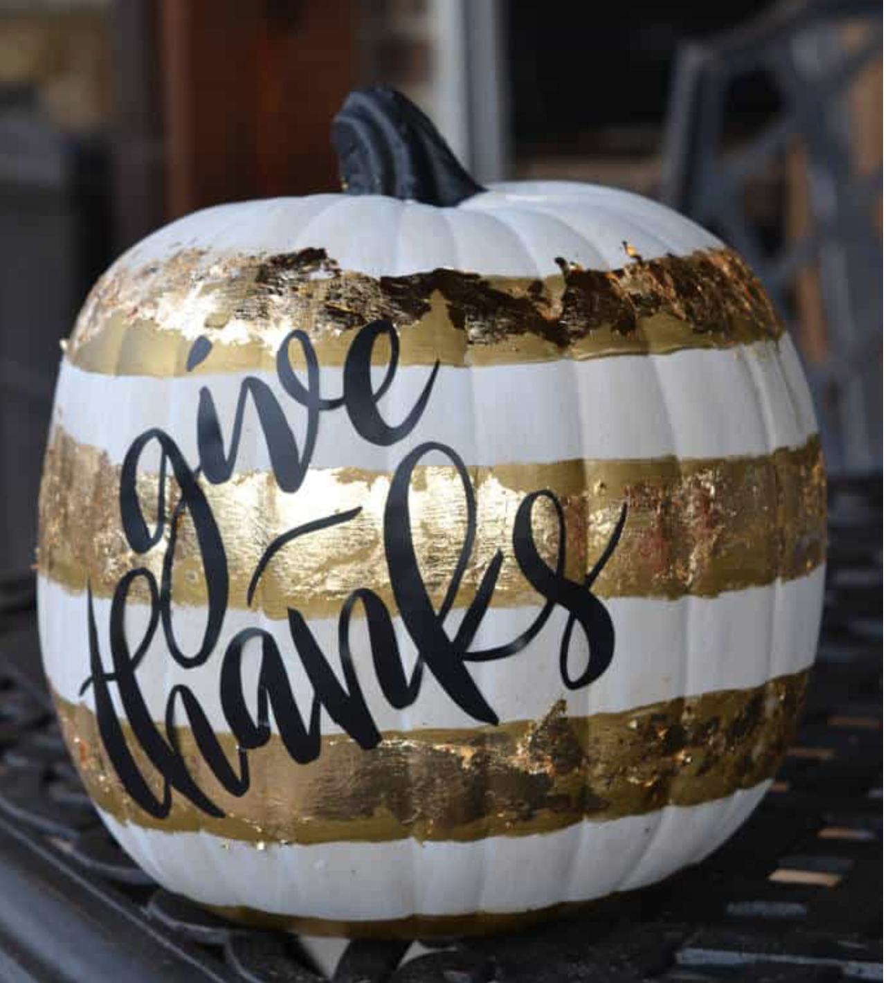 Decorative Give Thanks Pumpkin | FaveCrafts.com