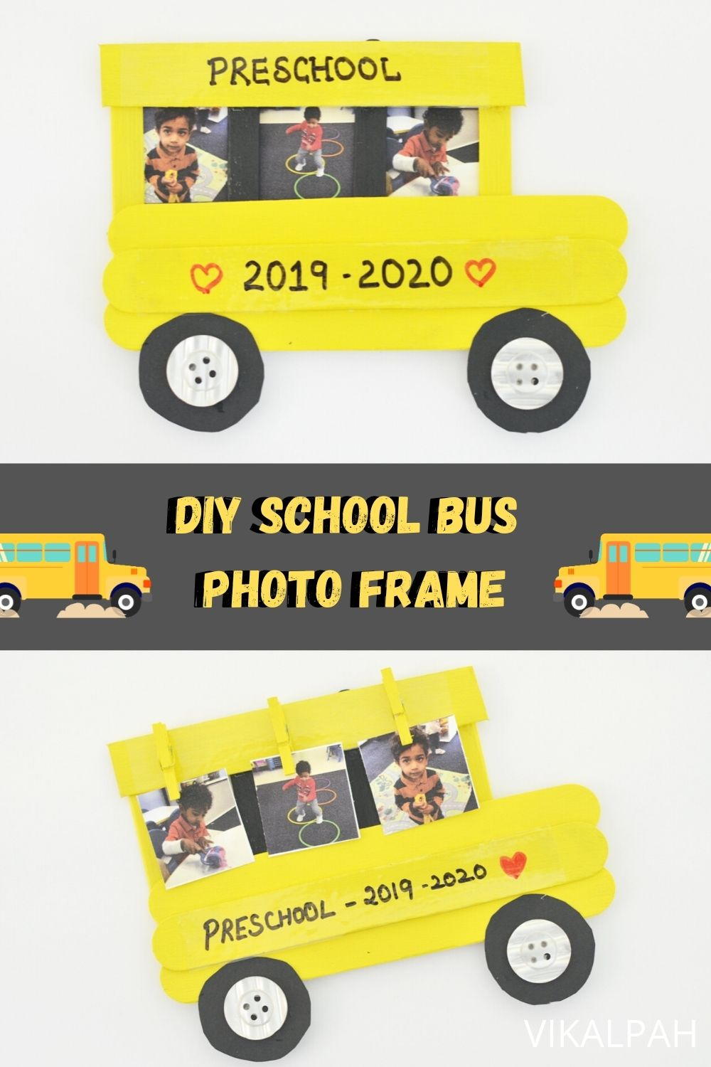School Bus Photo Frame | FaveCrafts.com