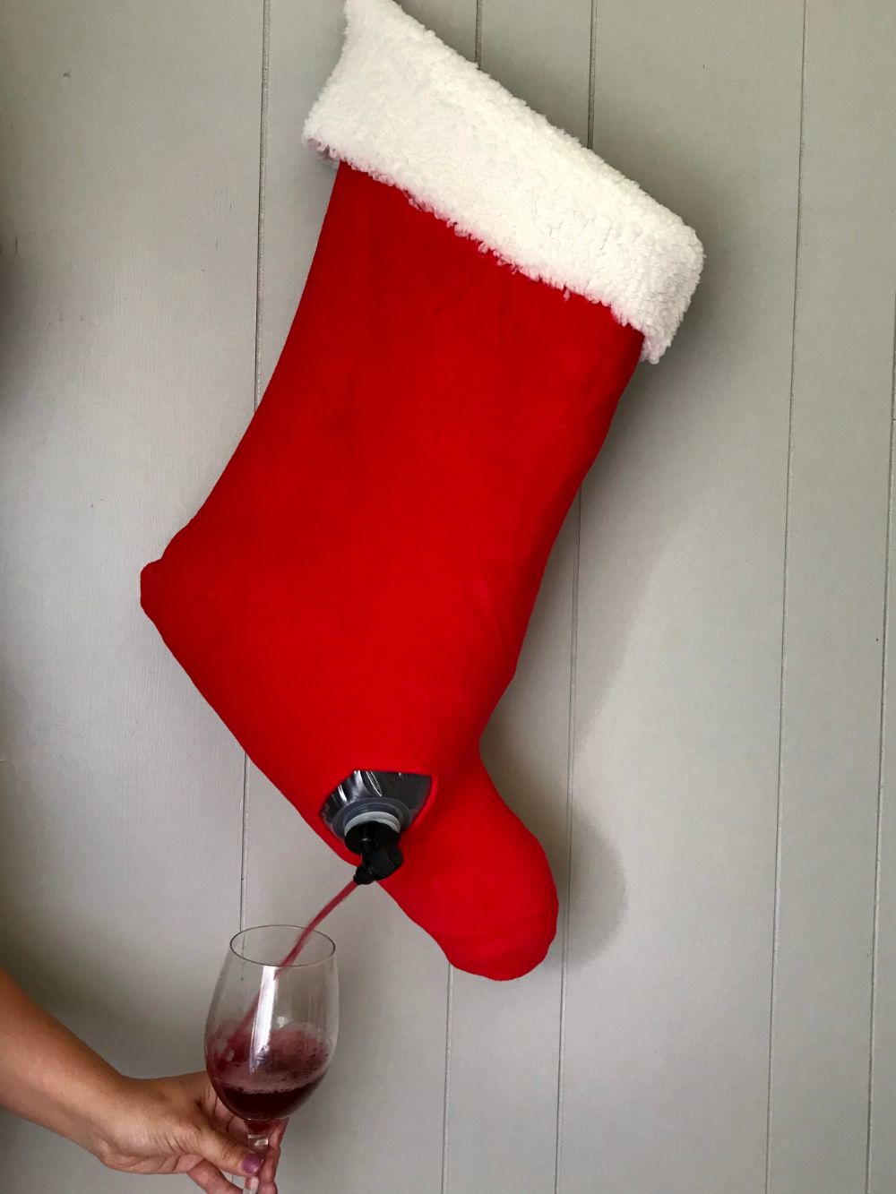 Christmas Stocking Wine Dispenser | FaveCrafts.com