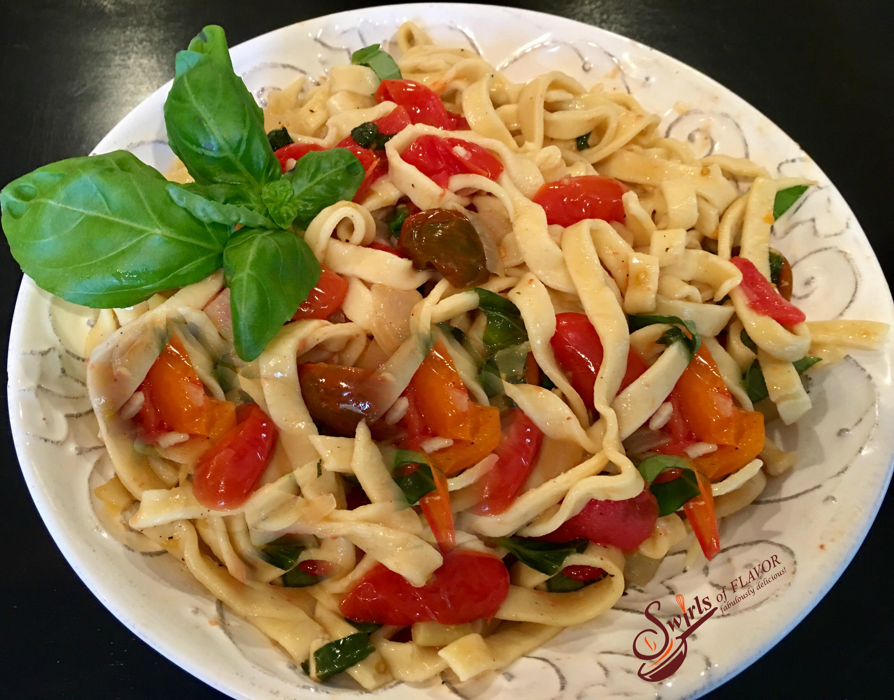 Tomato Basil Pasta Recipe | RecipeLion.com