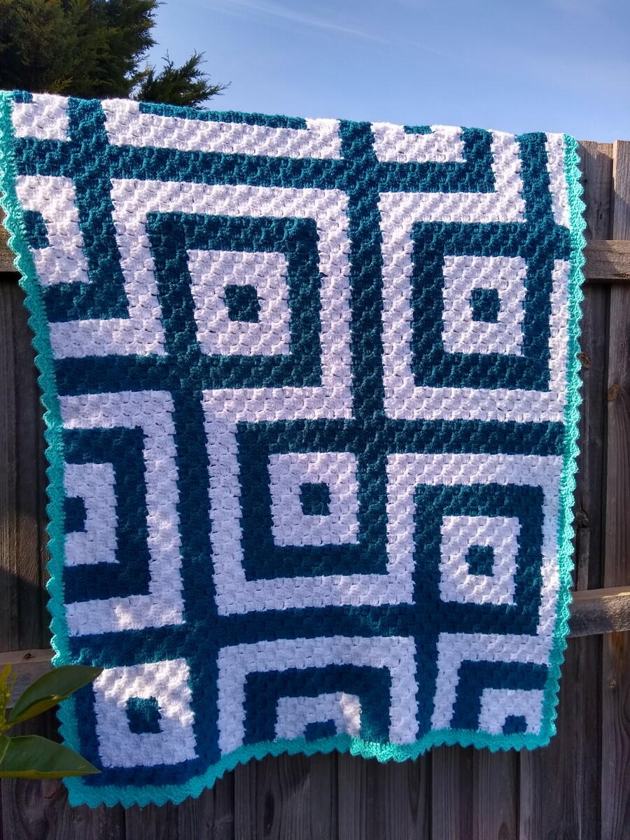 Connected Squares Blanket | AllFreeCrochet.com