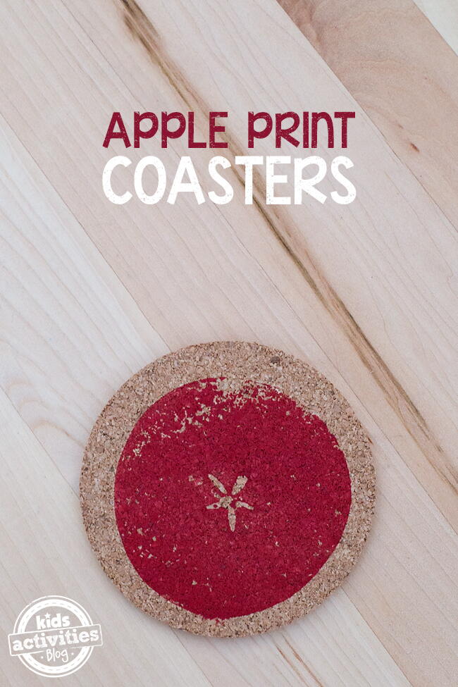Apple Print Coasters | AllFreeKidsCrafts.com