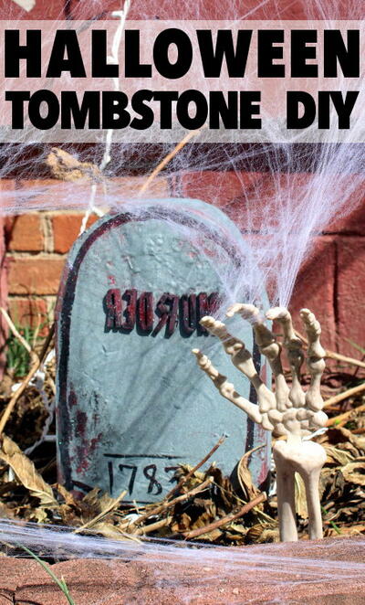 Cereal Box Tombstone Diy For Halloween | DIYIdeaCenter.com