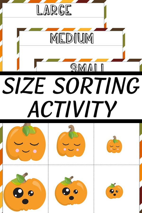 Pumpkin Size Sorting Printable Activity | AllFreeKidsCrafts.com
