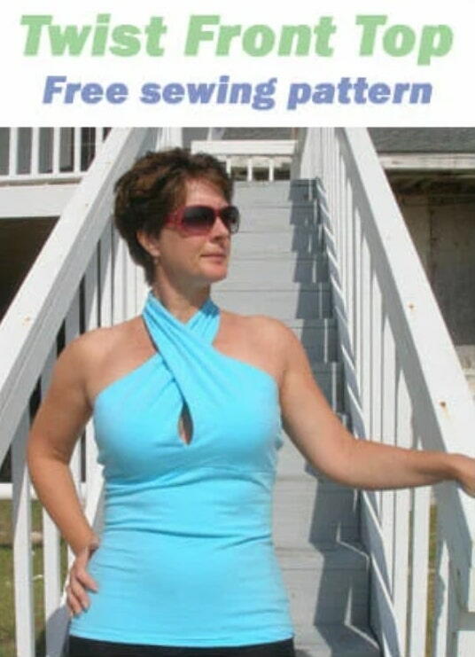Twist Front Top – Free T-shirt Pattern | FaveCrafts.com