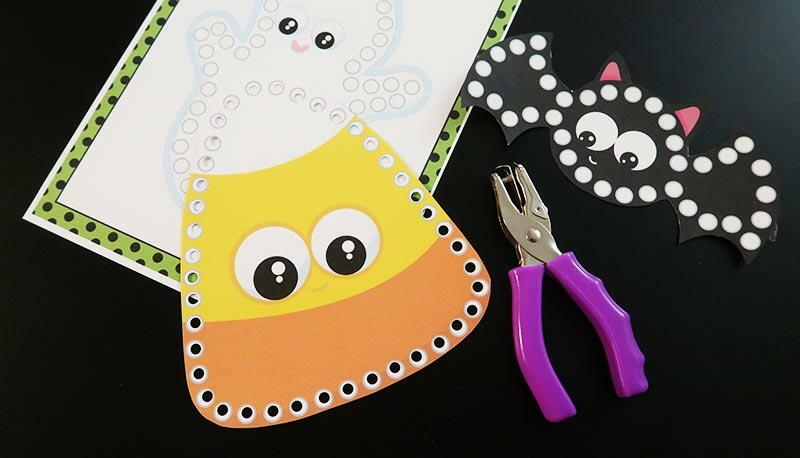 Printable Halloween Lacing Cards | AllFreeKidsCrafts.com