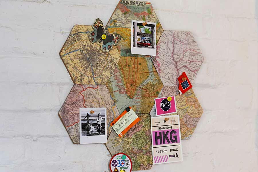 Diy Personalized Map Pinboard | DIYIdeaCenter.com