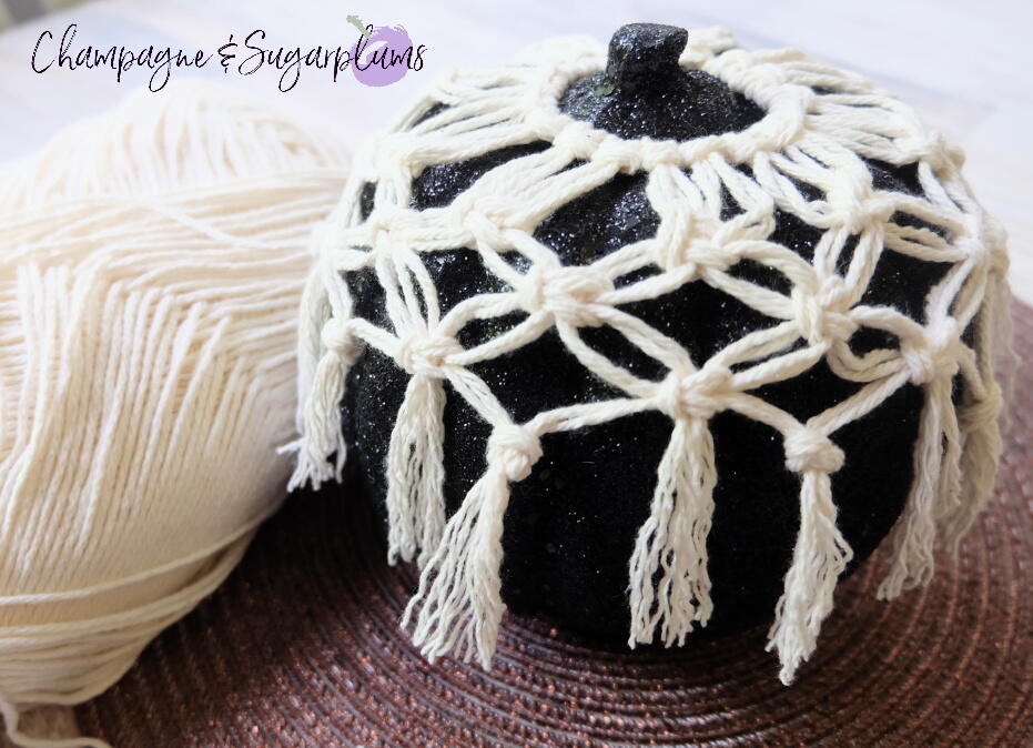 How To Make A Macrame Pumpkin Cover | FaveCrafts.com