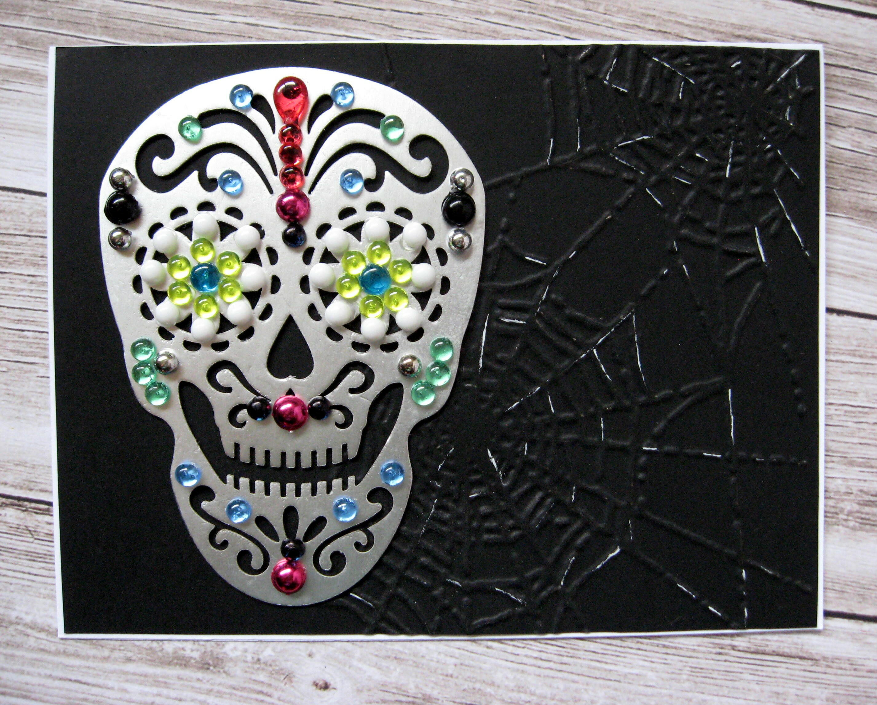 Day Of The Dead Sugar Skull Card | FaveCrafts.com