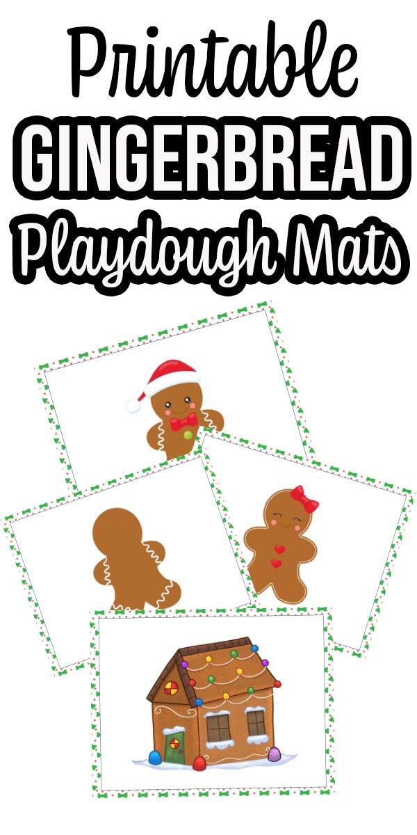 Printable Gingerbread Playdough Mats | AllFreeHolidayCrafts.com