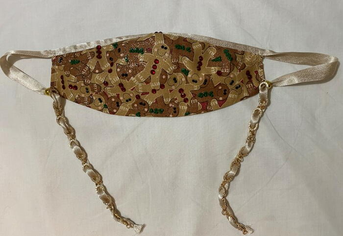 Gingerbread Jewels Fabric Face Mask Pattern | AllFreeSewing.com