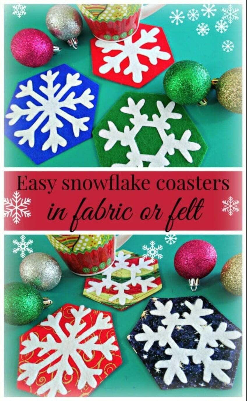 Easy Snowflake Coasters To Sew Free Template | FaveCrafts.com