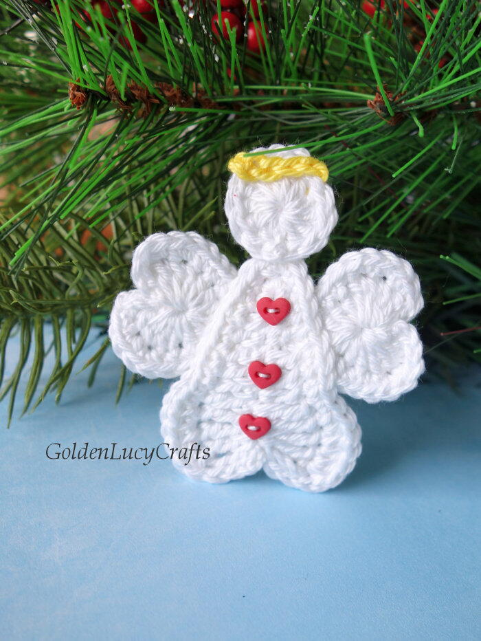 Crochet Heart Angel | AllFreeHolidayCrafts.com