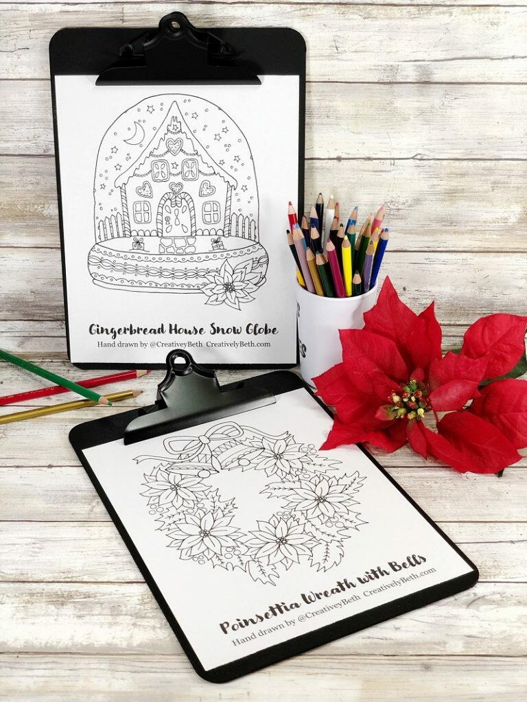 Free Hand-drawn Christmas Coloring Pages | AllFreeHolidayCrafts.com