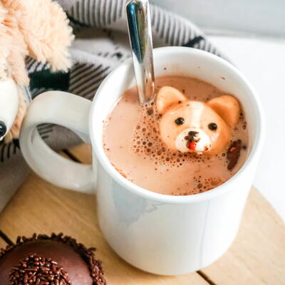 Diy Hot Chocolate Bombs With Corgi Marshallows | DIYIdeaCenter.com