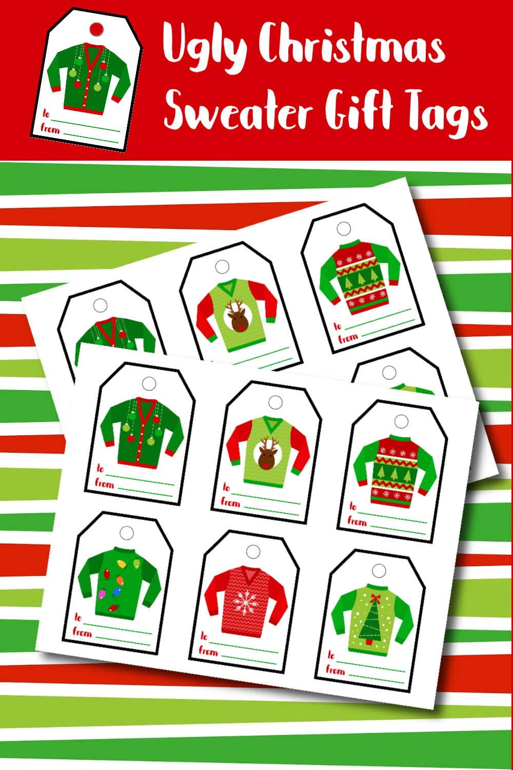 Ugly Sweater Gift Tags | AllFreeChristmasCrafts.com
