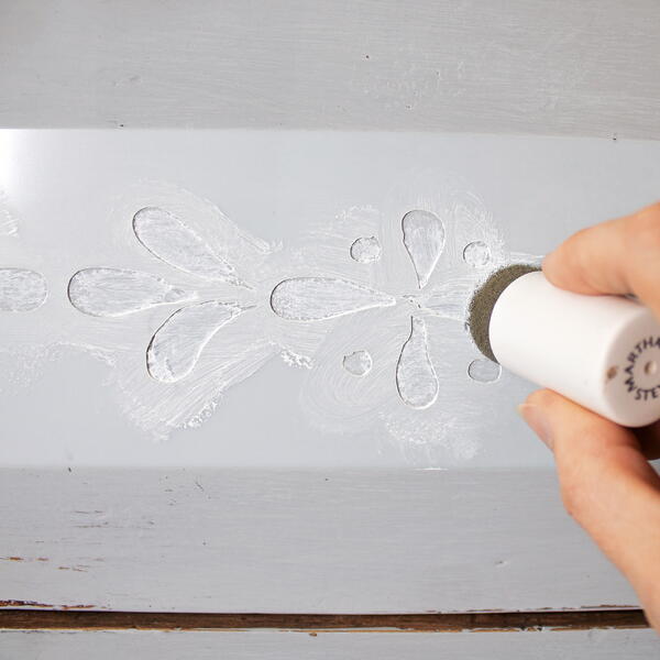 Rustic Stenciled Dresser Makeover | FaveCrafts.com