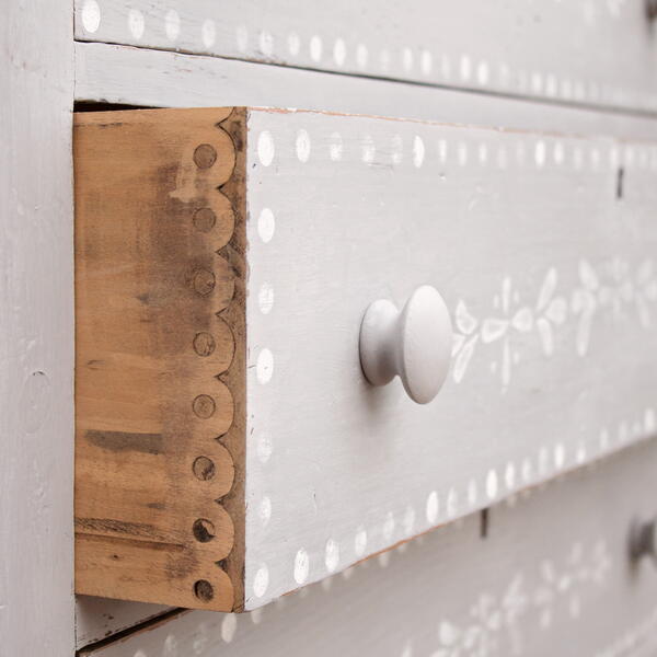 Rustic Stenciled Dresser Makeover | FaveCrafts.com