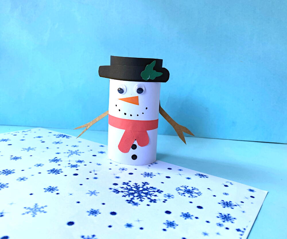 Easy Toilet Paper Roll Snowman Craft | FaveCrafts.com