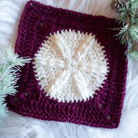 Textured Snowflake Square | AllFreeCrochet.com