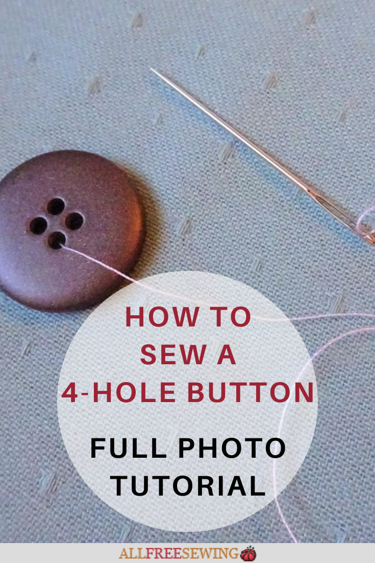How to Sew a 4-Hole Button | AllFreeSewing.com