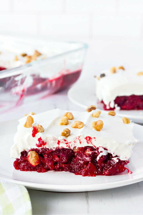 Cranberry Jello Salad | TheBestDessertRecipes.com