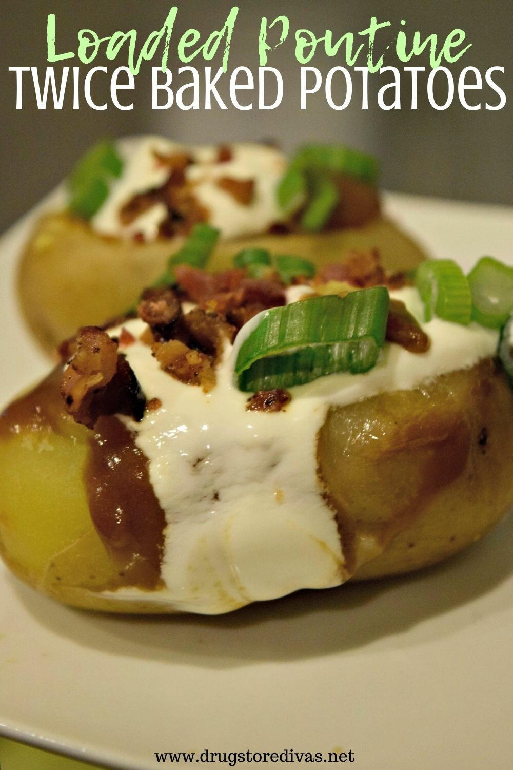 Loaded Poutine Twice Baked Potatoes | RecipeLion.com