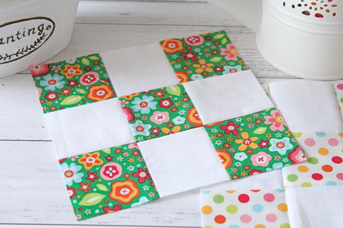 Classic Nine Patch Quilt Block Pattern | FaveQuilts.com