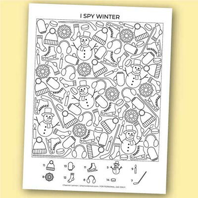 Printable I Spy Winter | DIYIdeaCenter.com