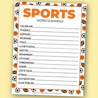 Printable Sports Word Scramble | FaveCrafts.com