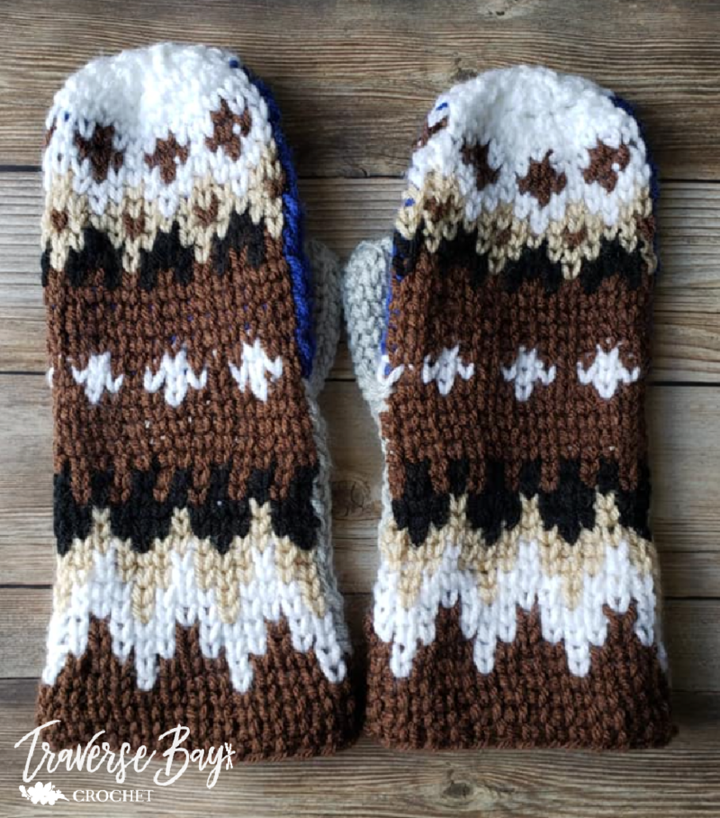 Bernie Mittens (Free Crochet Pattern) | AllFreeCrochet.com