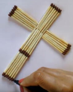Good Friday Matchstick DIY Cross | FaveCrafts.com